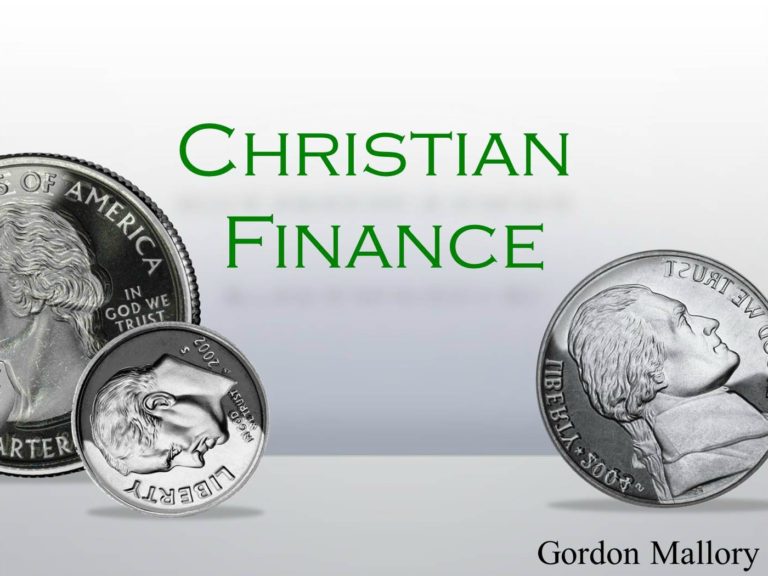 Christian Finance (Entire Article) – APOSTOLIC INFORMATION SERVICE